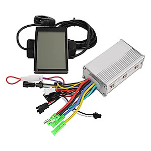 Kadimendium Electric Motor Controller Kit, Easy Install Heat Dissipation Reliable 24/36/48V 350W Motor Controller for Electric