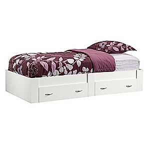 Sauder Beginnings Twin Platform Bed, Twin, Soft White finish