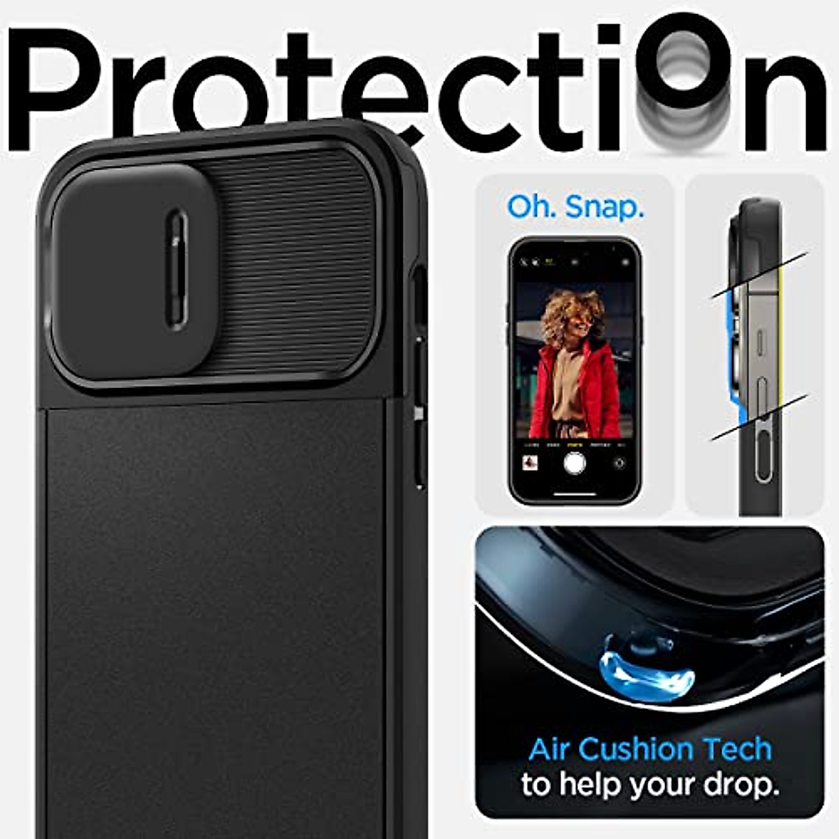 Spigen Optik Armor (MagFit) Compatible with MagSafe Designed for iPhone 14 Pro Max Case (2022) - Black