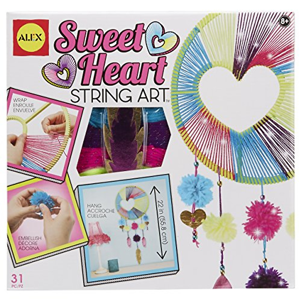 Alex Craft Sweetheart String Art Kids Art and Craft Activity