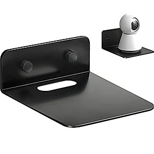 A.B Crew Drill-Free Wall Mount Baby Monitor Holder with Cable Hole Floating Wall Rack WiFi Router Wall Shelf Wall Storage Shelf Video Camera Shelf for Home Wall Decoration S