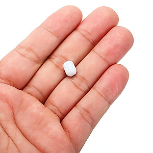 MECCANIXITY Magnetic Stirrer Mixer Stir Bar Rod 10mm/0.39" Cylinder Shape PTFE Coating Magnet White for Laboratory 32Pcs