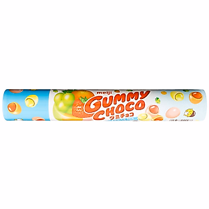 Meiji Gummy Choco Mix Fruit, 2.86-Ounce Tubes (Pack of 6)