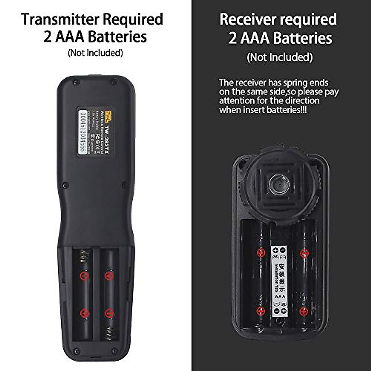 Remote Shutter Release Compatible for Nikon, Wireless Shutter Release Timer Remote Control Pixel TW-283 DC0/DC2 Compatible for Nikon D5200 D5300 D7100 D850 D800 D750 D610