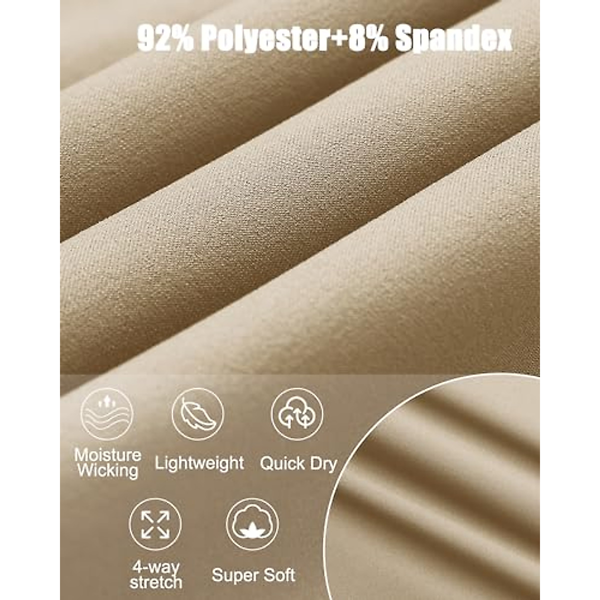 VILIGO Wide Leg Pants for Women High Waist Work Trousers Business Casual Loose Dress Palazzo Flowy Pleated Pants Khaki XL