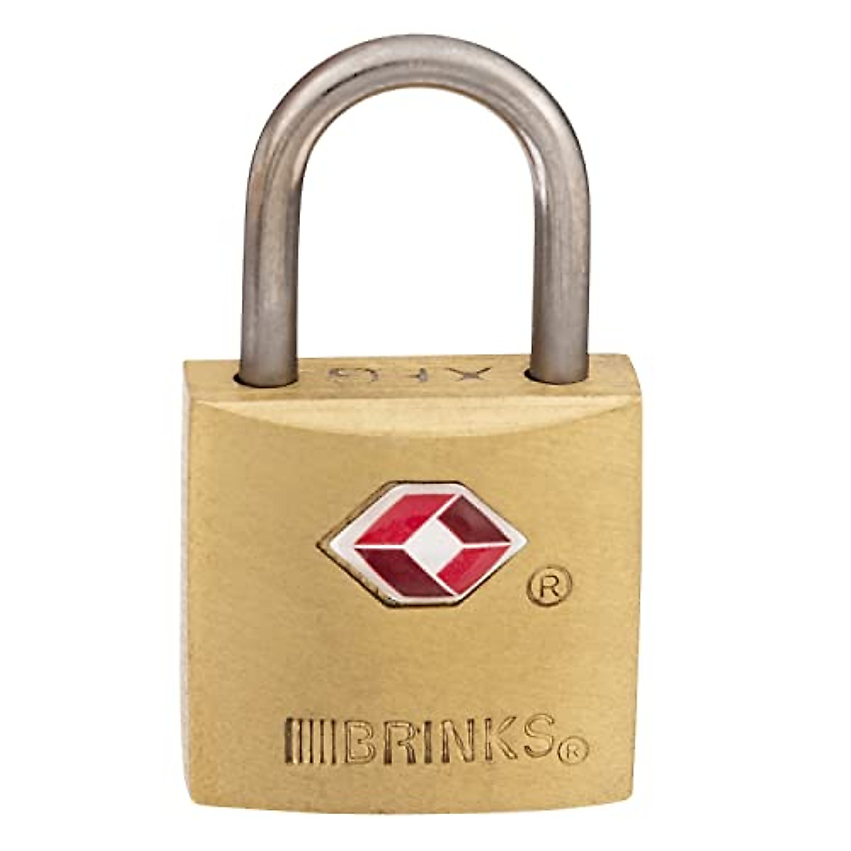 BRINKS - 22mm TSA Approved Solid Brass Keyed Travel Padlock, 4-Pack - Chrome Plated With Hardened Steel Shackle, TSA Approved Lock For Travel And Inspection