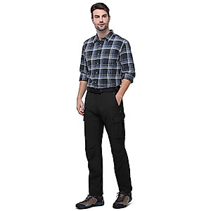 33,000ft Men's Rain Pants Waterproof Lightweight Breathable Golf Over Pants for Hiking Travel Cycling Outdoor Black