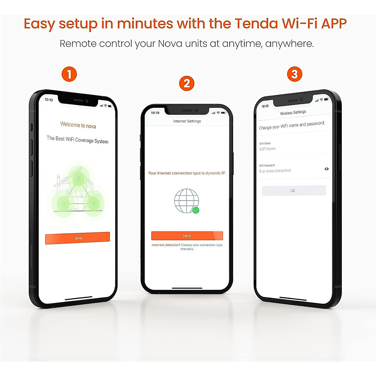 Tenda Nova Mesh WiFi System MW5 - Covers up to 3500 sq.ft - AC1200 Whole Home WiFi Mesh System - Dual-Band Mesh Network for Home Internet - Gigabit Mesh Router for 60 Devices - Plug-in Design - 3-Pack