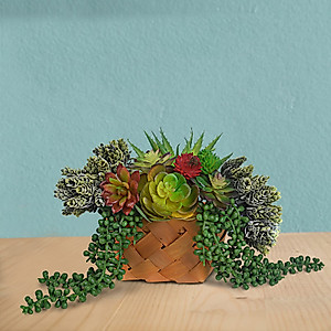 Luxsego Artificial Succulents - 19 Pack Fake Succulents Arrangement for DIY, Realistic Unpotted Faux Succulents Plants Decor for Home, Bathroom, Wedding, Garden, Office, Indoor and Outdoor