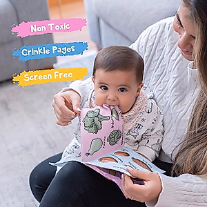 Bilingual Books for Babies | 3 Cloth Book Set Written in Spanish and English | Early Learning Sensory Development for Babies | Crinkle Touch | High Contrast Infant Toys For Early Development