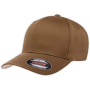 Flexfit Men's Standard Athletic Baseball Fitted Cap, Coyote Brown, Large-X-Large