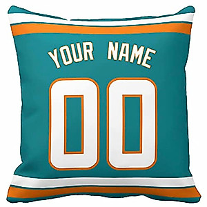 ANTKING Miami Throw Pillow Custom Any Name and Number for Men Youth Boy Gift 16" x 16", 18" x 18"