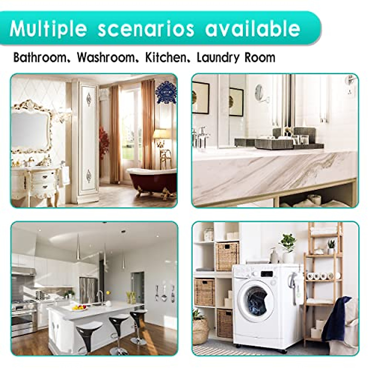 Auroglint Stainless Steel Black Shower Caddy, Large Storage Shower Racks for Bathroom, Wall Mounted No Drilling Storage Shower Shelves with Removable Hooks (2 pack)