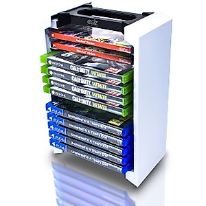 Game Storage Tower – Universal Video Game Storage – Stores 12 Game or Blu-Ray Disks – Game Holder Rack for PS4, PS5, Xbox One, Xbox Series X/S, Nintendo Switch Games and Blu-Ray Discs