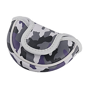 HISTAR Golf Small Mallet Putter Cover with Magnetic Closure for Scotty Cameron (Camouflage Purple)