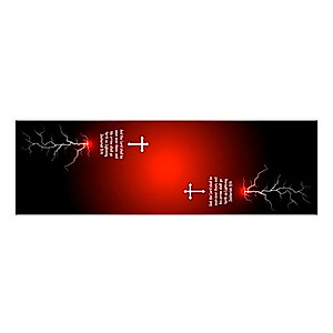 White Water Archery Lightning Bolt Cross Zechariah 9:14 Orange Stabilizer Wrap 8, 1.37