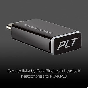 Poly BT600 USB-C Bluetooth Adapter Dongle - 211249-01 - GTW Bundle with Microfiber Cloth - Compatible with PC/Mac