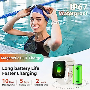 Smart Watch,Bluetooth Call Smartwatch for Men Women,Monitor Heart Rate/Sleep/Blood Oxygen/Pedometer,Multiple Exercise Modes,Compatible with iOS and Android, 1.85-inch Screen Fitness Trackers