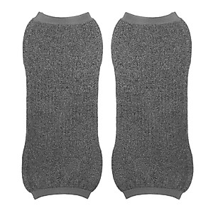 Thermal Knee Warmer Sleeve Winter Leg Brace Protector Circulation Improvement,Joint Pain Relief,Knee Arthritis Knitted Wool for Men Women Outdoor Sports Running Dancing Gym Yoga Fitness 1 Pair (Grey)