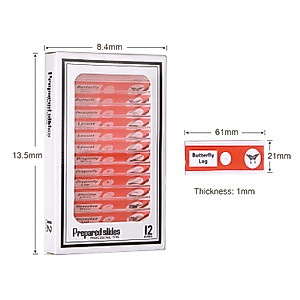 48PCS Kids Plastic Prepared Slides for Microscope of Animals Insects Plants Flowers Sample Specimens for Basic Biological Science Education #81053