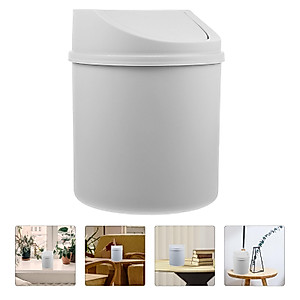 ABOOFAN Mini Table Trash Can Mini Garbage Can Living Room Trash Can Swing Top Bin Office Trash Can Mini Trash Can Waste Basket for Home Mini Desktop Trash Can Garbage Container