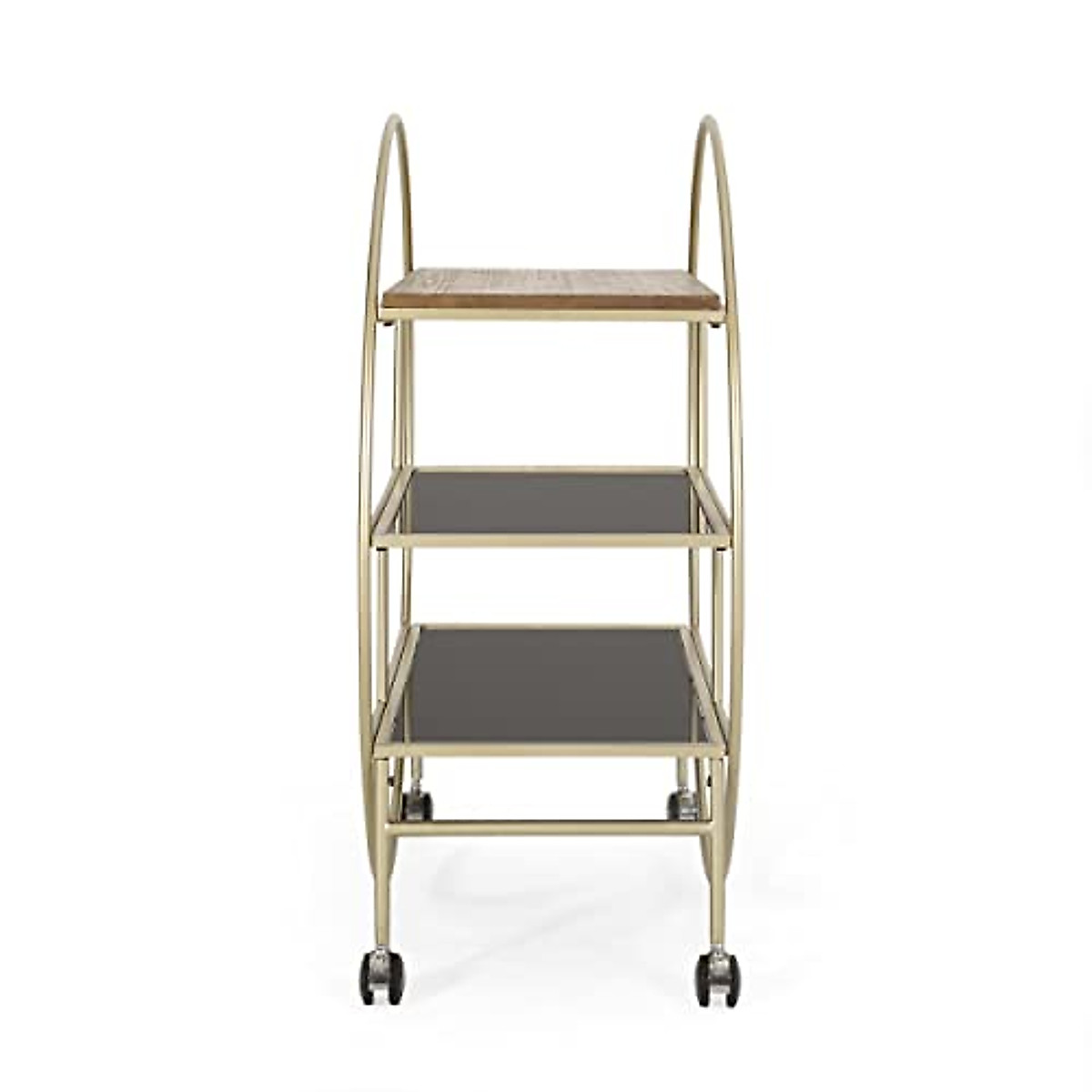 Christopher Knight Home Cragin Bookcase, Gold + Black