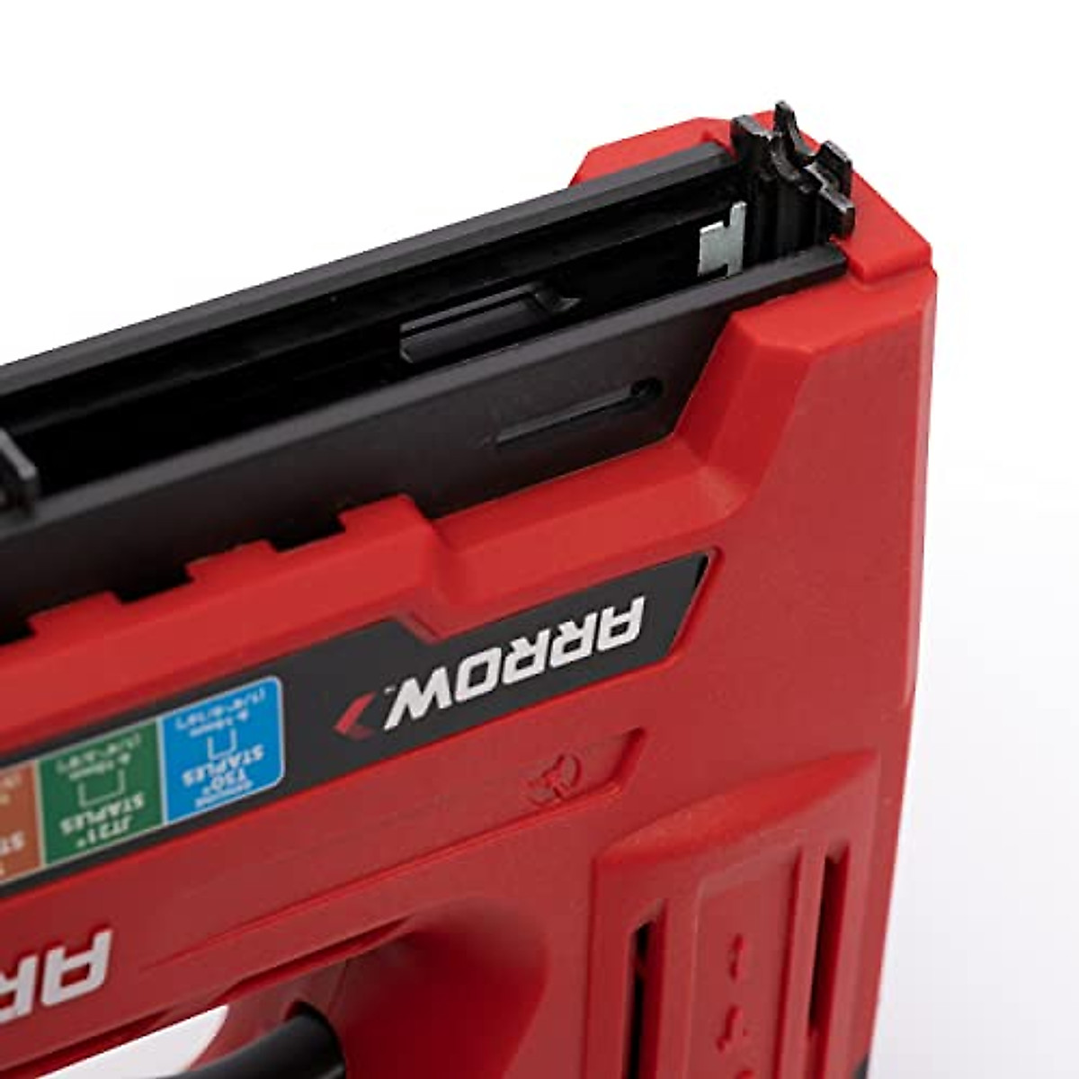 Arrow ET501F Corded 5-in-1 Professional Electric Staple and Nail Gun, Wire Stapler, and Brad Nailer for Upholstery, Framing, Insulation, Crafts, Fencing, and Cable, Black/Red