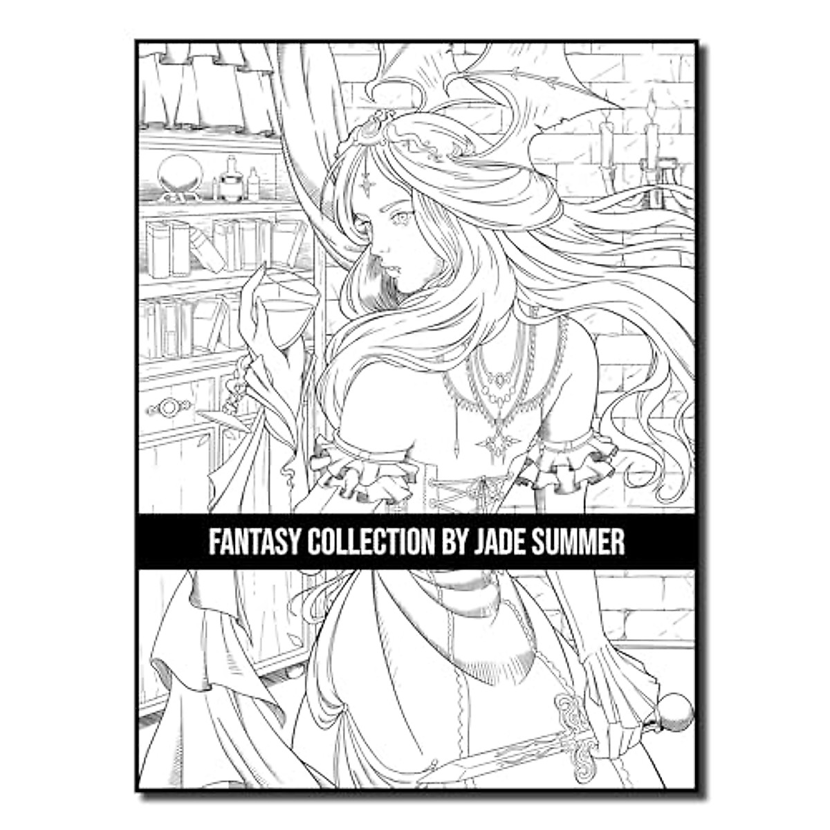 Fantasy Collection: An Adult Coloring Book with 100+ Incredible Coloring Pages of Mermaids, Fairies, Vampires, Dragons, and More!