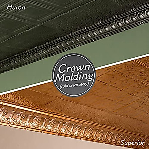 Great Lakes Tin Jamestown Bronze Burst 2ft x 2ft Nail Up Ceiling Tiles - Perfect for DIY and Home Renovation Projects - Easy to Install (5 Pack)