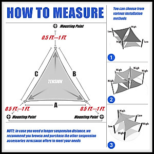Royal Shade 10' x 10' x 10' Beige Triangle Sun Shade Sail Canopy Outdoor Patio Fabric Screen Awning RTAPT10 - UPF50+ 95% UV Blockage, Heavy Duty, Water & Air Permeable (We Make Custom Size)