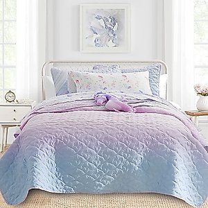SCHNAUZER HOME Quilt Set King Size 3 Piece, Bailey Pattern Printed Bedding Coverlet Set, Lightweight Soft Reversible Bedspread Sets for All Season (1 Quilt & 2 Pillow Shams)