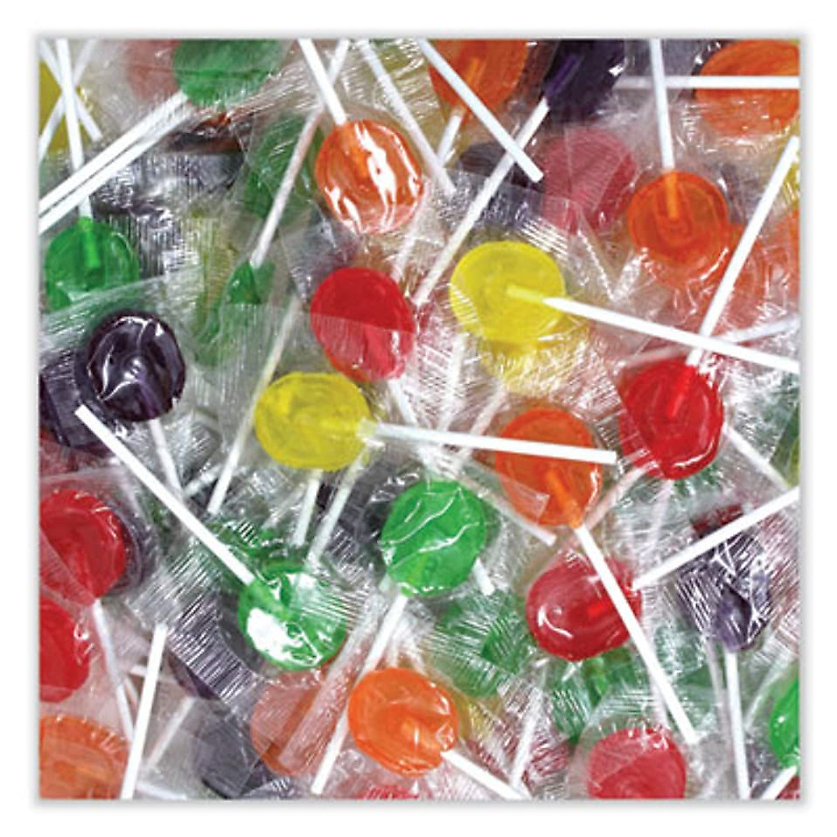 Classic Lollipop - aprox 170 pack 3 Pounds - Assorted Fruit Flavor Suckers Lollipop - Flat Lollipops Individually Wrapped - Round Bulk Lollipops For Kids, Doctors Office, Schools, Banks