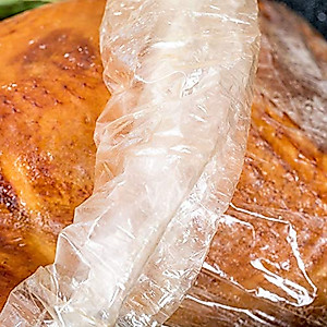 Jerina Turkey Bag Oven Bags-Bulk(100 Counts): Food Safe Multipurpose Turkey Bags / Home and Garden Bags for Cooking, Freezing, Preserving, Harvesting - Large 19” x 23.5” Turkey Size Nylon Bags - Clear