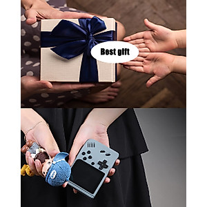 Retro Handheld Game Console with Protector Case, 400 Free Classical FC Games Support for Connecting TV & Two Players, Portable Video Game Gifts for Adults & Kids 8-12 90s Retro Toys (Blue)