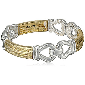 Napier "Gold Rush" Two-Tone Link Stretch Bracelet