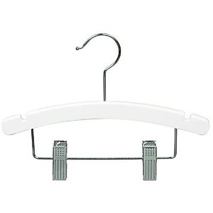 Only Hangers 10" White Baby/Infant Combination Hanger [ Bundle of 25 ]