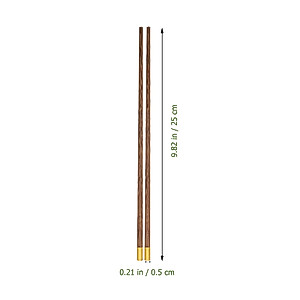 Yardwe 10 Pairs Chopsticks Existing Tableware Wooden Cutlery Toddler Cutlery Sushi Chopstick Wood Cutlery Rust Proof Dinner Chopstick Daily Use Food Chopstick Wenge Dishwasher Accessories