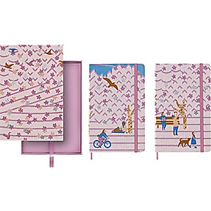Moleskine Limited Edition Sakura Notebook, Hard Cover, Large (5" x 8.25"), Ruled/Lined & Plain/Blank, Bundle Collector's Box