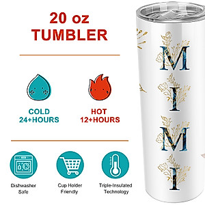 Best Mimi Gifts for Grandma- Cute Grandma's Tumbler- Mother's Day Birthday Christmas Gifts for Grandmom from Grandson Granddaughter