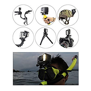 SOONSUN Diving Light High Power Rechargeable Dimmable Waterproof LED Video Light Fill Night Light for GoPro Max Hero 11/10/9/8/7/5/6/5/4/3+/3/2 Fusion Session SJCAM AKASO Yi DJI OSMO Action Camera