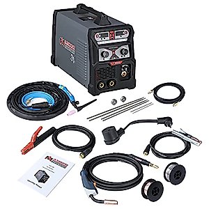 AMICO MTS-185, 185 Amp MIG/MAG/Lift-TIG/Stick Arc DC Welder, 3-in-1 Multifunction, Spool Gun Weld Aluminum-SPG15180