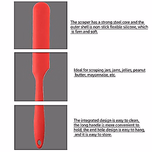 4pcs Silicone Spatula Set Heat Resistant Cake Cream Butter Spatulas Mixing Batter Scraper Non-Stick Flexible Baking Cooking Tool 4 Colors (multicolor)