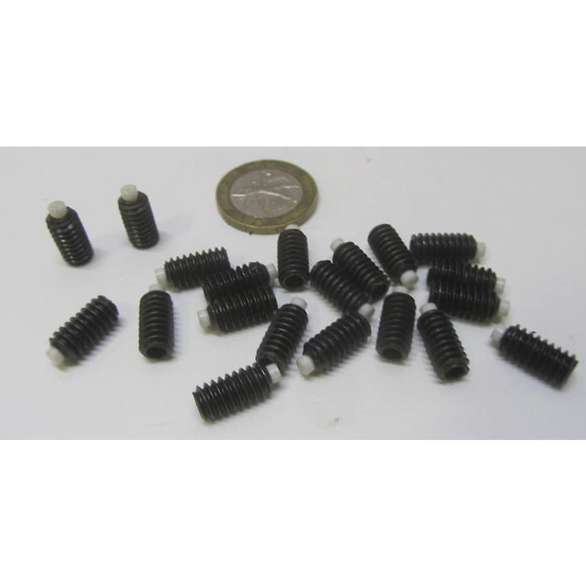 Black Oxide Steel Nylon Tip Set Screw 1/4"-20 x .500" Thread Length 20 pcs
