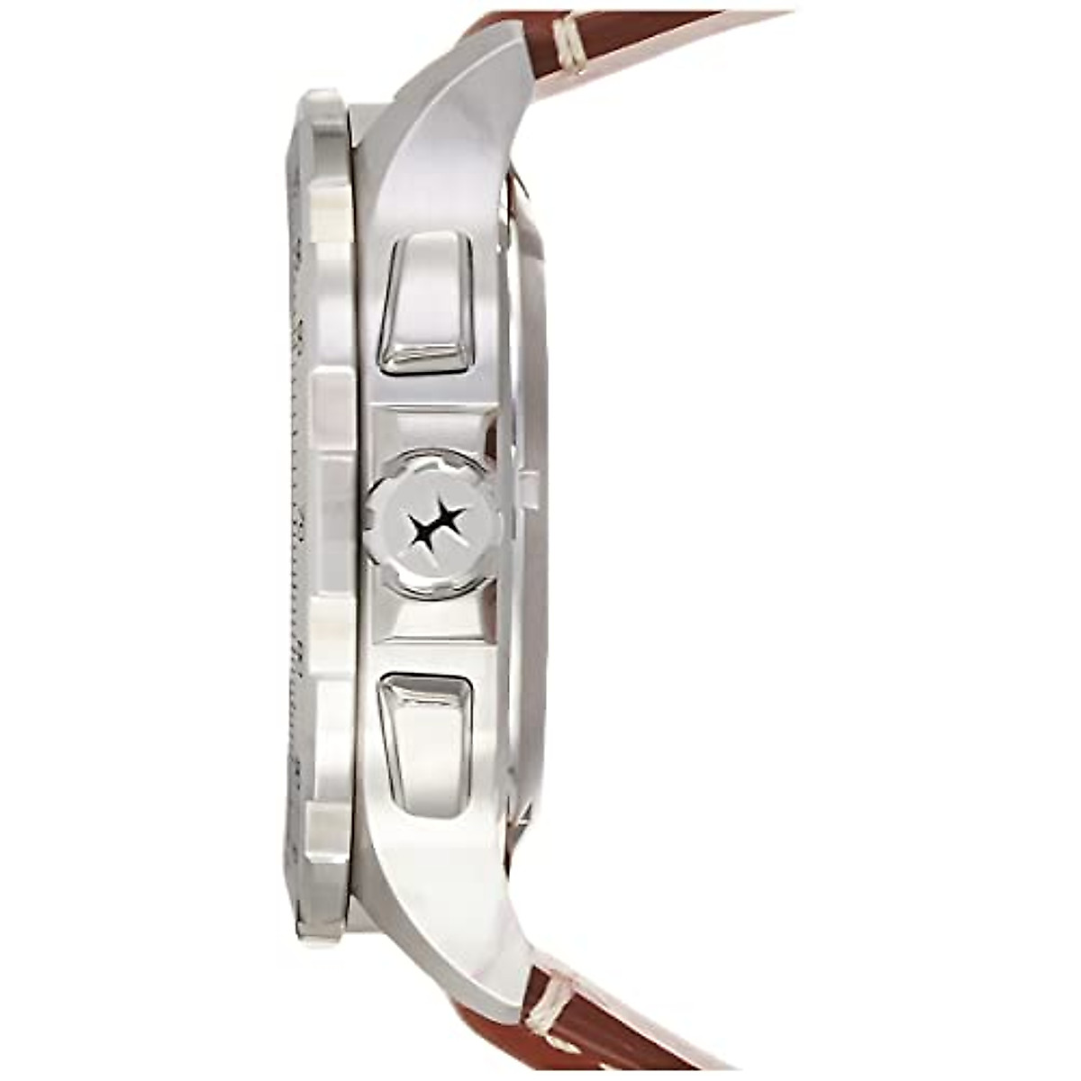 Hamilton Watch Khaki Aviation X-Wind GMT Swiss Chronograph Quartz Watch 46mm Case, Blue Dial, Brown Leather Strap (Model: H77922541)