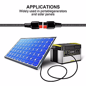 14AWG Solar Extension Cable, 45A Connectors for GZ Yeti /G500 Solar Generator, Portable Power Station and Renogy, Boulder 200 Solar Panels (30FT)