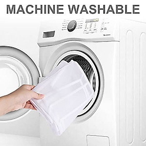 WXJ13 3 PCS Wardrobe Clothes Organizer Jeans Compartment Storage Box 7 Grids Folding Clothes Drawer Mesh Separation Organizer Washable Storage Containers Bedroom Closet for T-shirt Jeans, White