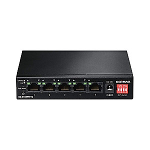 Edimax 5 Port Fast Ethernet Switch with 4 PoE+ Ports, ES-5104PH (with 4 PoE+ Ports)