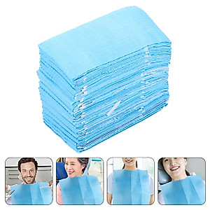 minkissy 240 Pcs Tie Scarf Bibs Disposable Cheek Tooth Bibs Teeth Bibs Patient Bibs Adult Disposable Bibs Beauty Protective Bibs Non-woven Fabric Shop Towel Protection