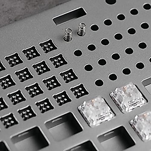KiiBoom 28 Switches CNC Aluminum Lube Station Switch Opener for Custom Mechanical Keyboard (Grey)