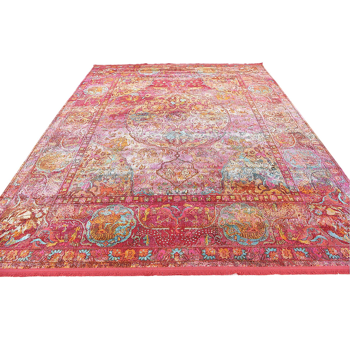 Unique Loom Baracoa Collection Area Rug - Rumba (8' 4" x 10' Rectangle, Red/ Brown)